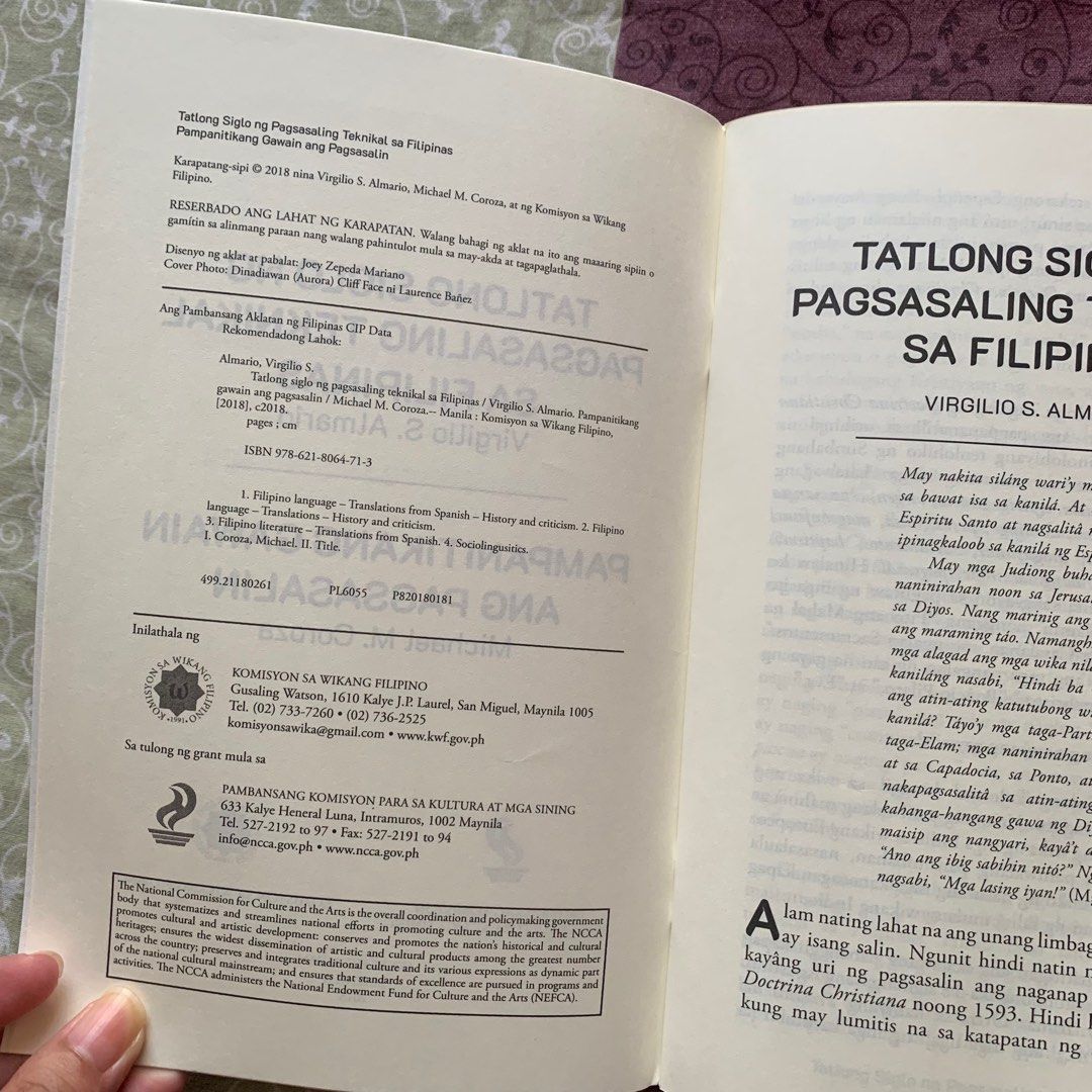 Tatlong Siglo ng Pagsasaling Teknikal sa Filipinas at Pampanitikang ...