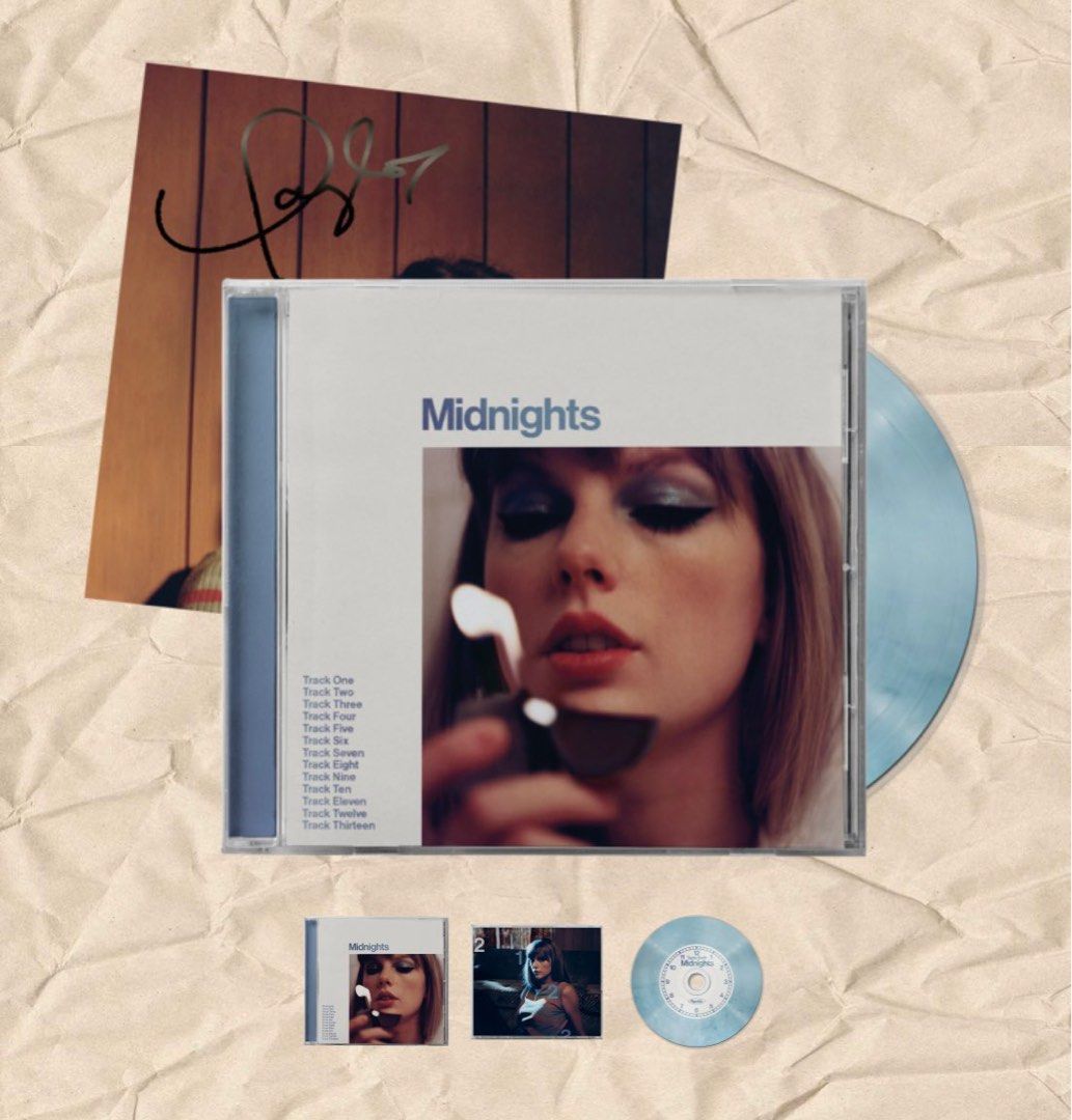 HAND SIGNED TAYLOR SWIFT MIDNIGHTS: MAHOGANY EDITION SEALED, Hobbies ...