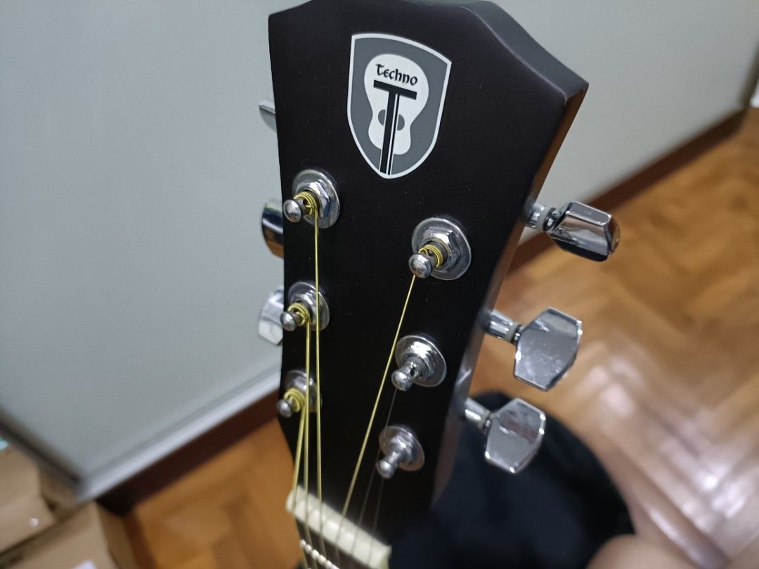 Techno Brand Acoustic Guitar, Hobbies & Toys, Music & Media, Musical ...
