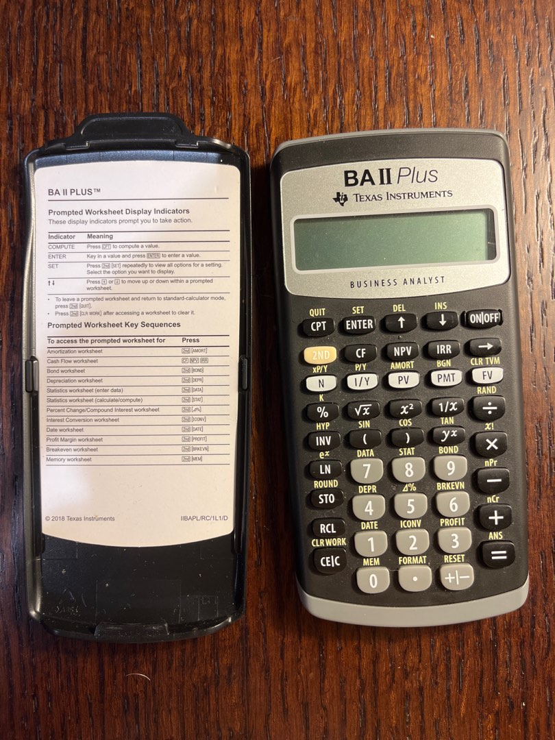 Texas Instruments BA II Plus Calculator, Hobbies & Toys, Stationery ...