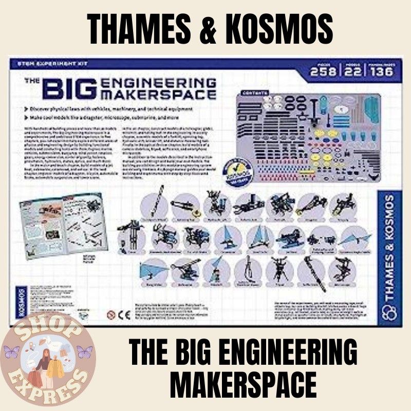 Thames & Kosmos Big Engineering Makerspace | Science Kit | 22 Physics ...
