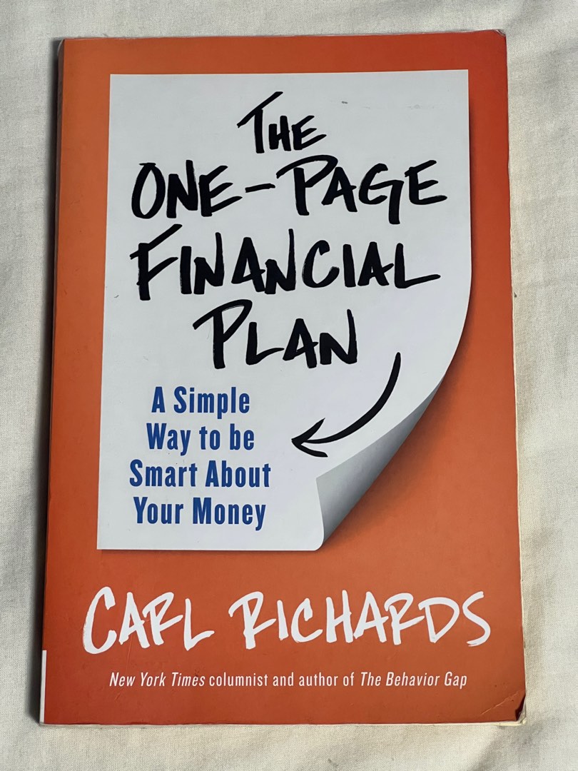 The One-Page Financial Plan by Carl Richards, Hobbies & Toys, Books ...