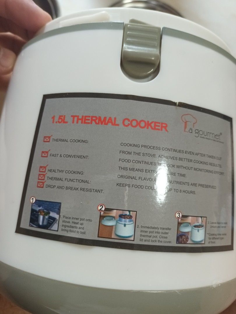 Thermal Wonder Cooker 1.5 litre, TV & Home Appliances, Kitchen ...