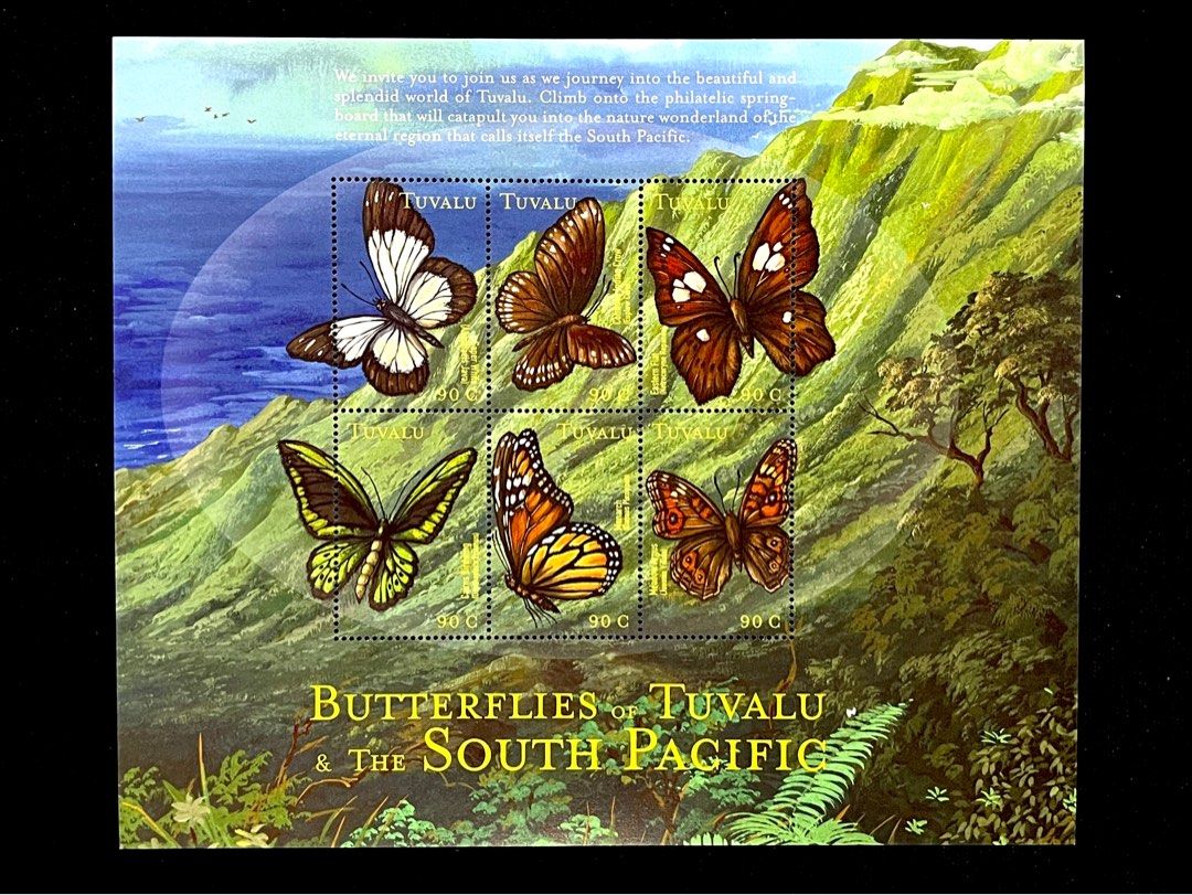 Tuvalu Stamp Sheet 2000 - Butterflies Of Tuvalu & The South Pacific ...