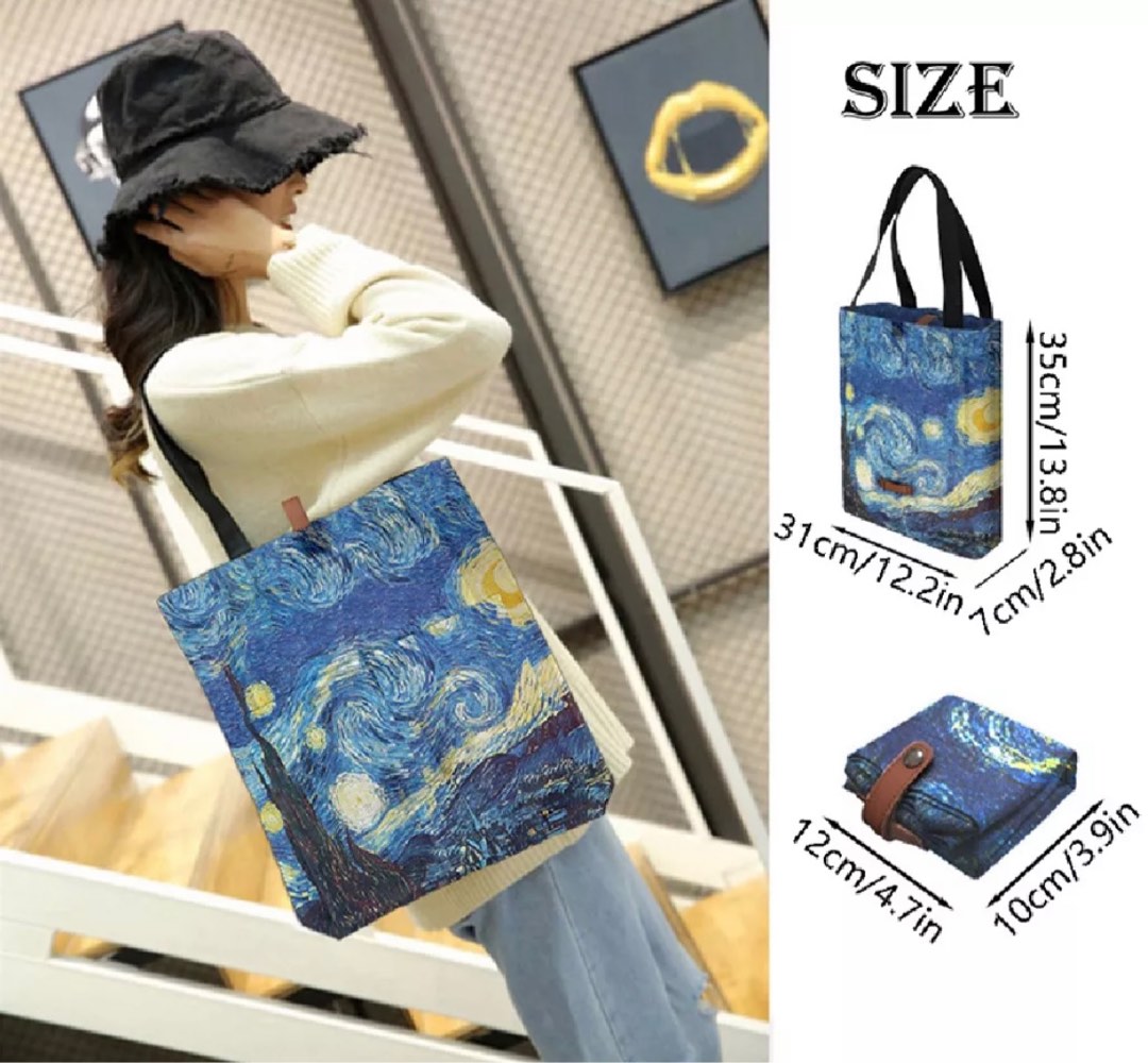Van Gogh Tote Bag, Women's Fashion, Bags & Wallets, Tote Bags on Carousell