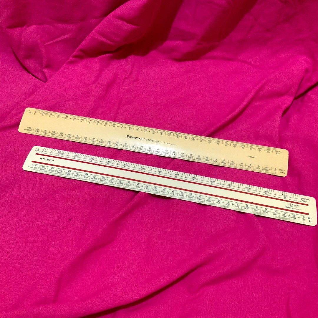 Vintage Staedtler WHSmith Metric Scale Ruler Set on Carousell