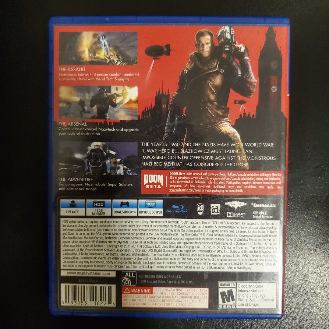 Wolfenstein: The New Order, Video Gaming, Video Games, PlayStation on ...