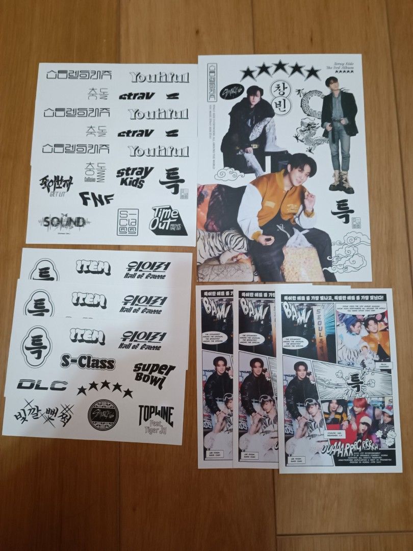 WTS Stray Kids skz 5 star sticker mini poster comic, Hobbies & Toys ...