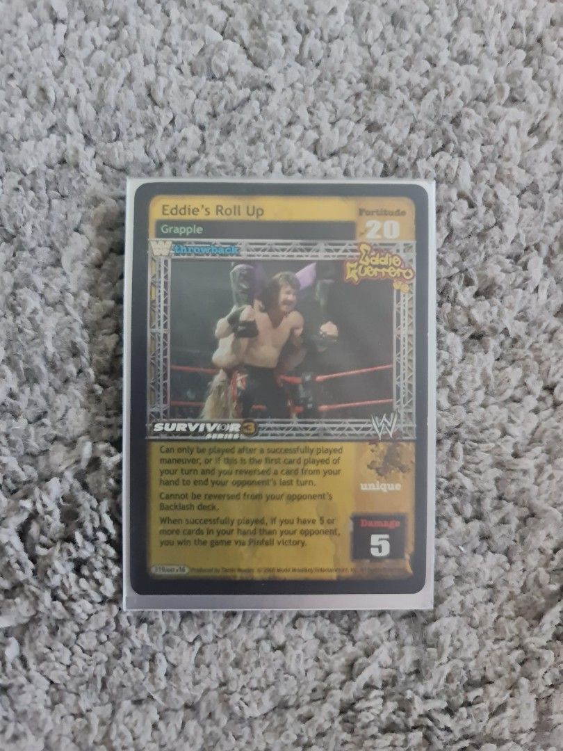 WWE WWF Raw Deal Card - Eddie's Roll Up TB, Hobbies & Toys, Toys ...