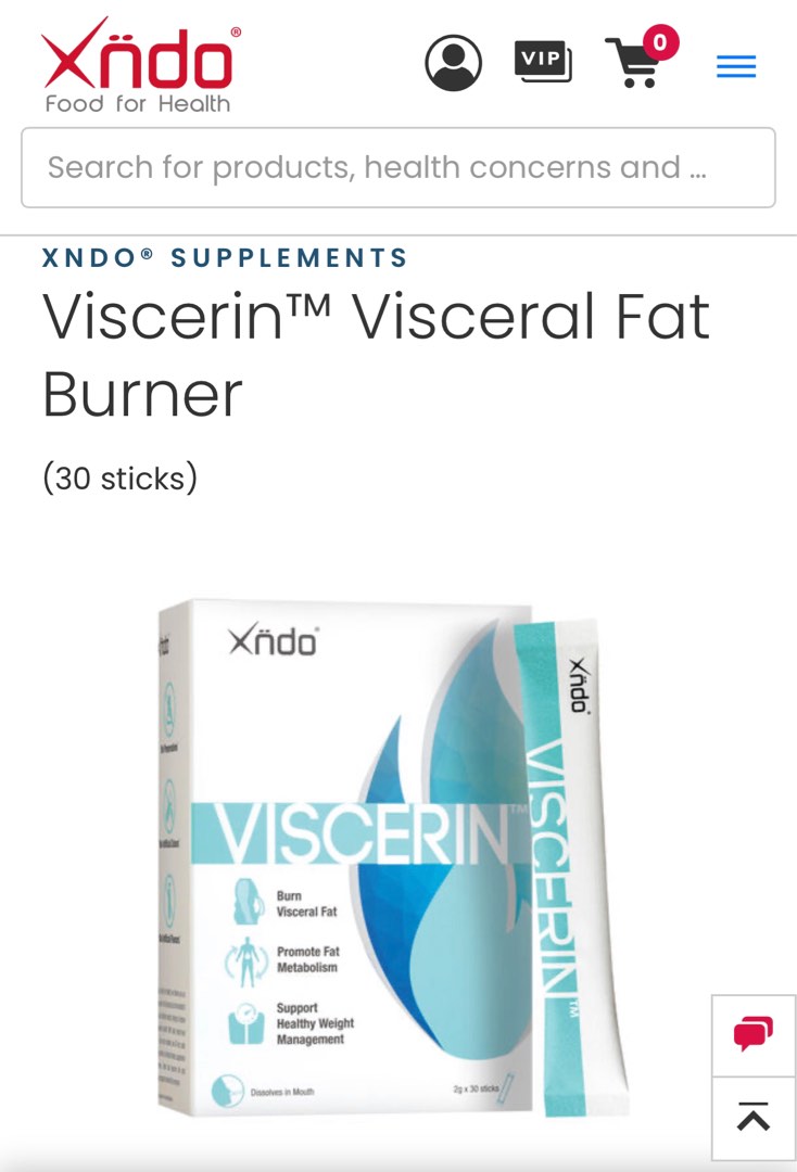 XNDO VISCERIN VISCERAL FAT BURNER, Health & Nutrition, Health ...