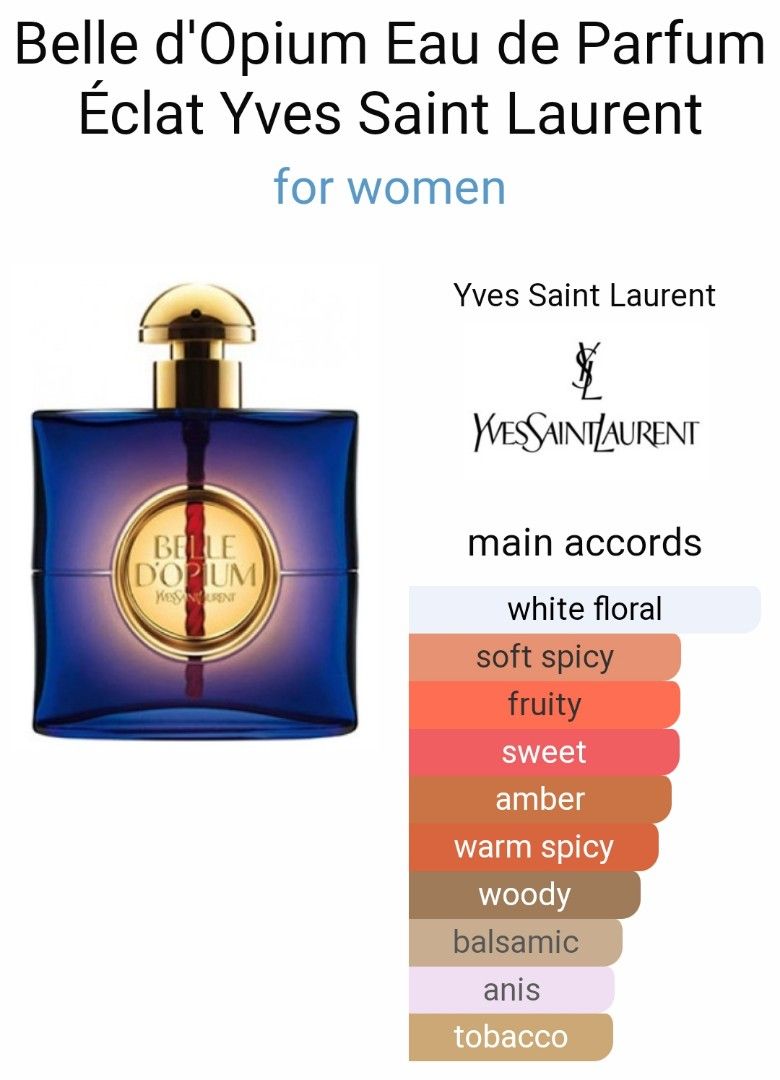 YSL Belle D'Opium 2ml perfume decant sample, Beauty & Personal Care ...