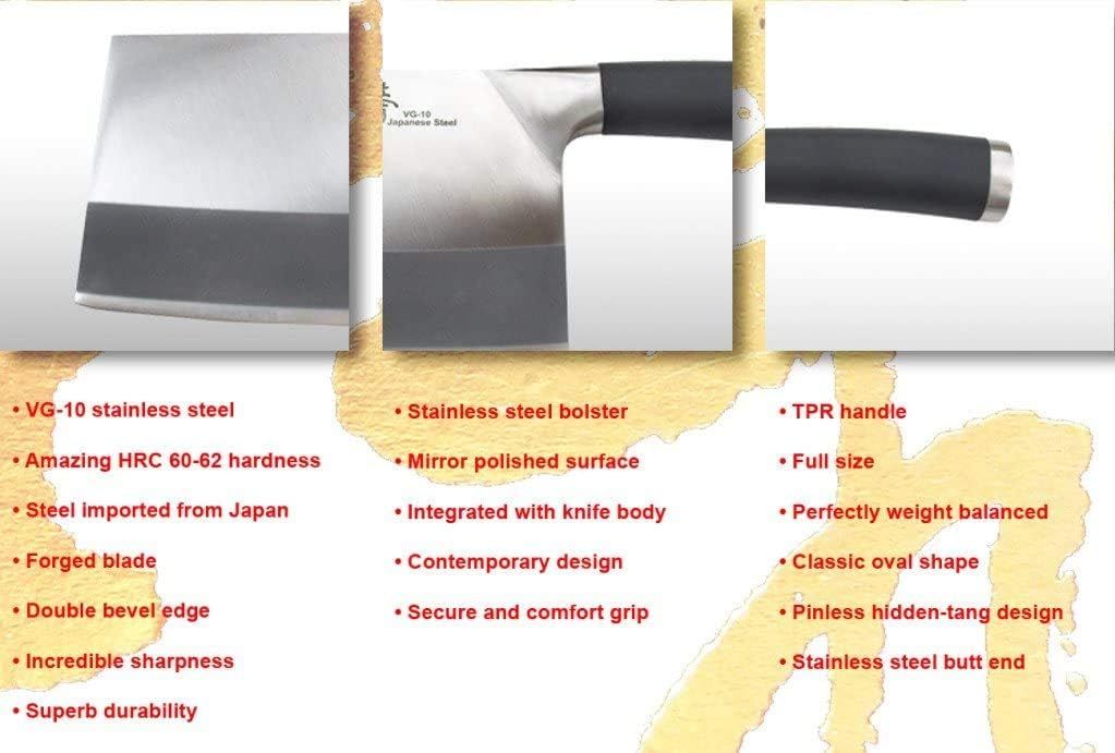 ZHEN Japanese VG-10 3 Layers forged High Carbon Stainless Steel Heavy ...