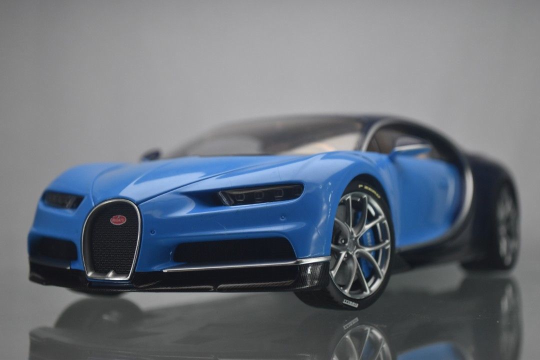 1/18 GTauto Buggati Chiron Blue & Dark Blue, Hobbies & Toys, Toys ...