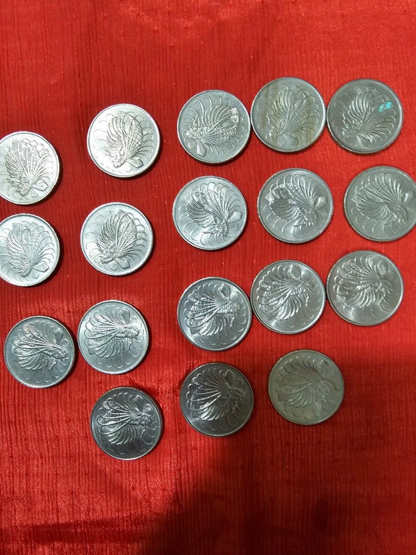 1967 to 1984 Singapore 50cents fish coin, Hobbies & Toys, Memorabilia ...