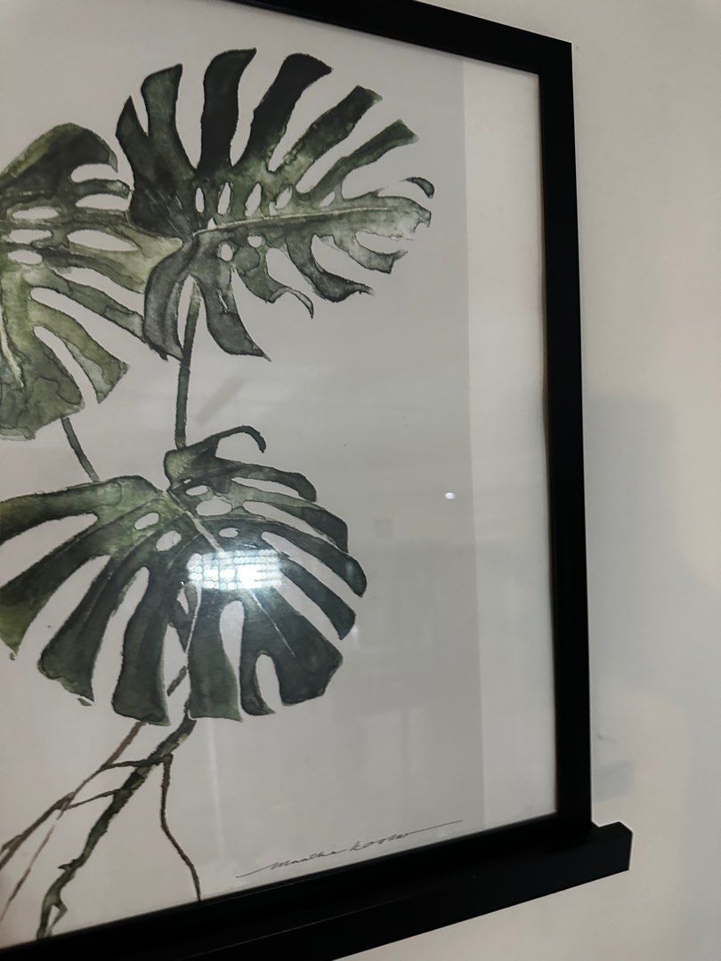 2 LARGE IKEA frames with Botanical prints, Furniture & Home Living ...