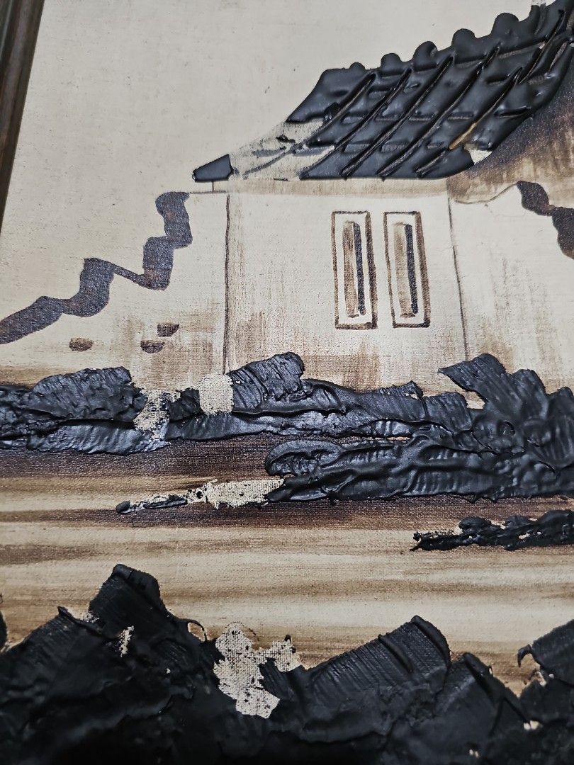 3-D Oil Tar Painting Art, Furniture & Home Living, Home Decor, Frames ...