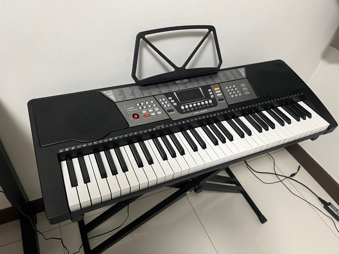61 Key High Quality LCD Display Music Keyboard Piano + Double X Stand ...