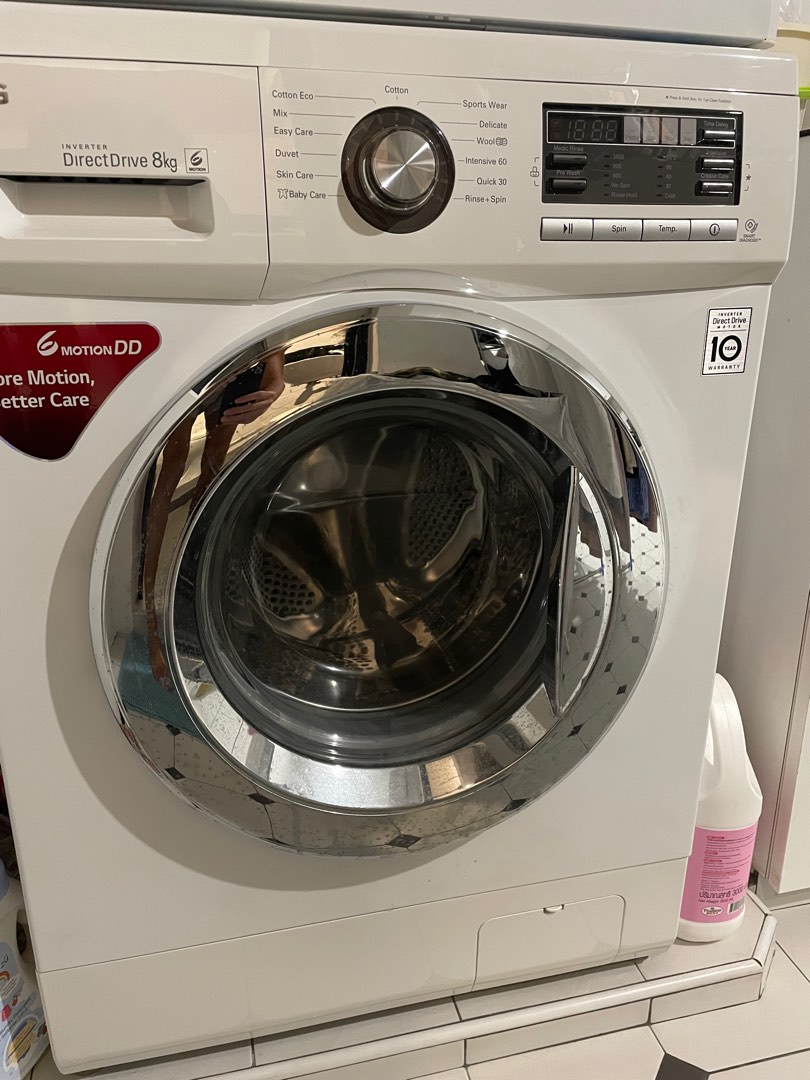 8kg, 6 Motion Inverter Direct Drive Front Load Washing Machine, TV ...