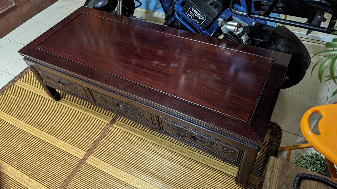 Antique Chinese Teak Solid Wood Coffee Table Furniture Home Living