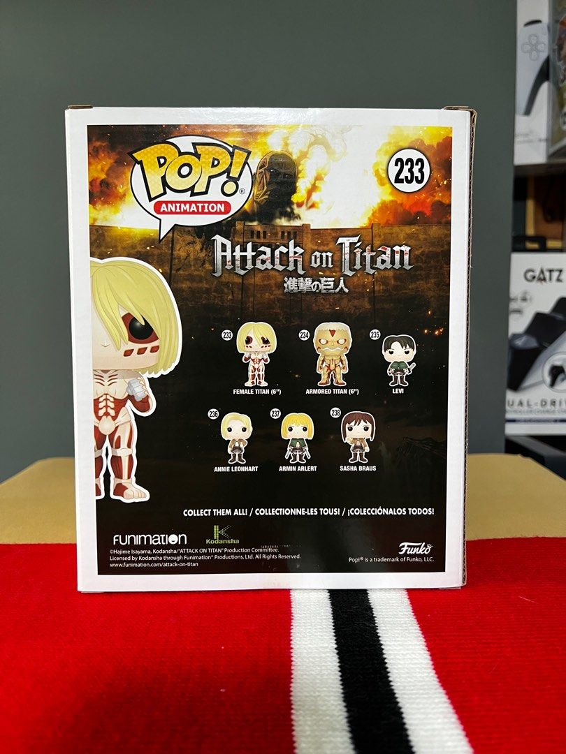 AOT Female Titan Funko Pop, Hobbies & Toys, Toys & Games on Carousell
