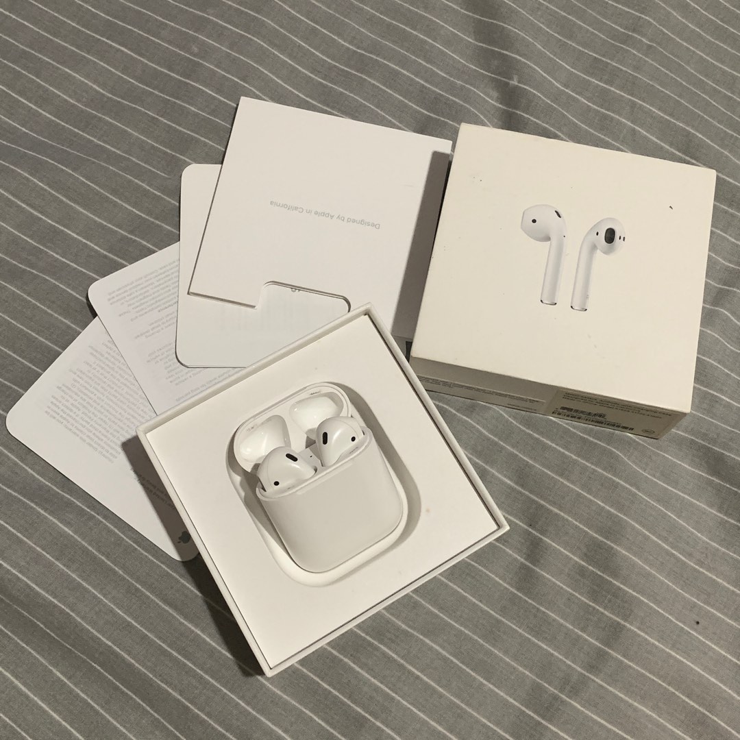 Apple Airpods Gen 2 (with box and free case), Audio, Earphones on Carousell