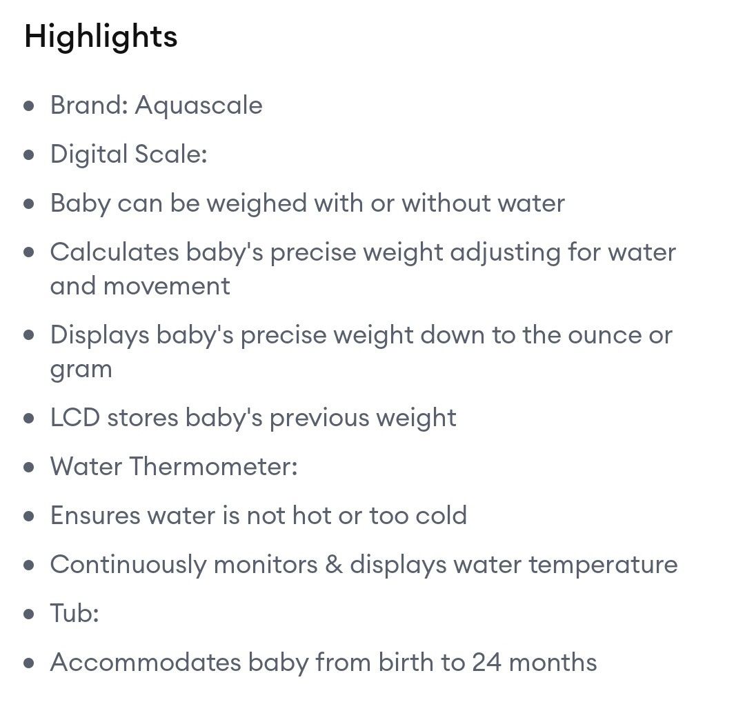 AquaScale Digital Scale and Thermometer 3-in-1 Infant Bathtub, Babies ...