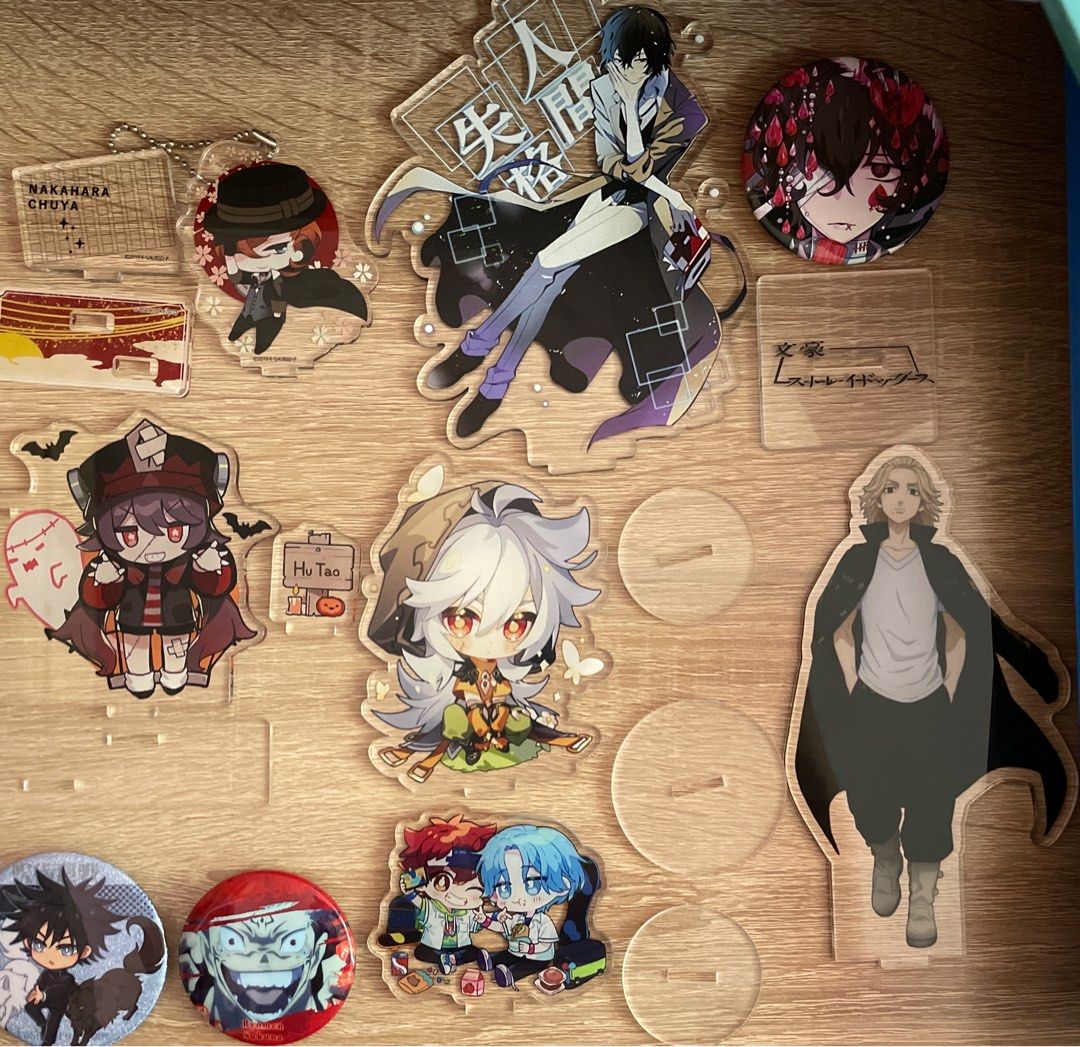 assorted anime merchandise (jujutsu kaisen, genshin impact, tokyo ...