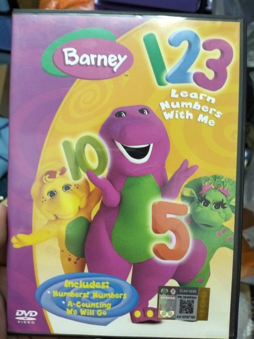 Barney 123 Learn Number with me DVD, Hobbies & Toys, Music & Media, CDs & DVDs on Carousell
