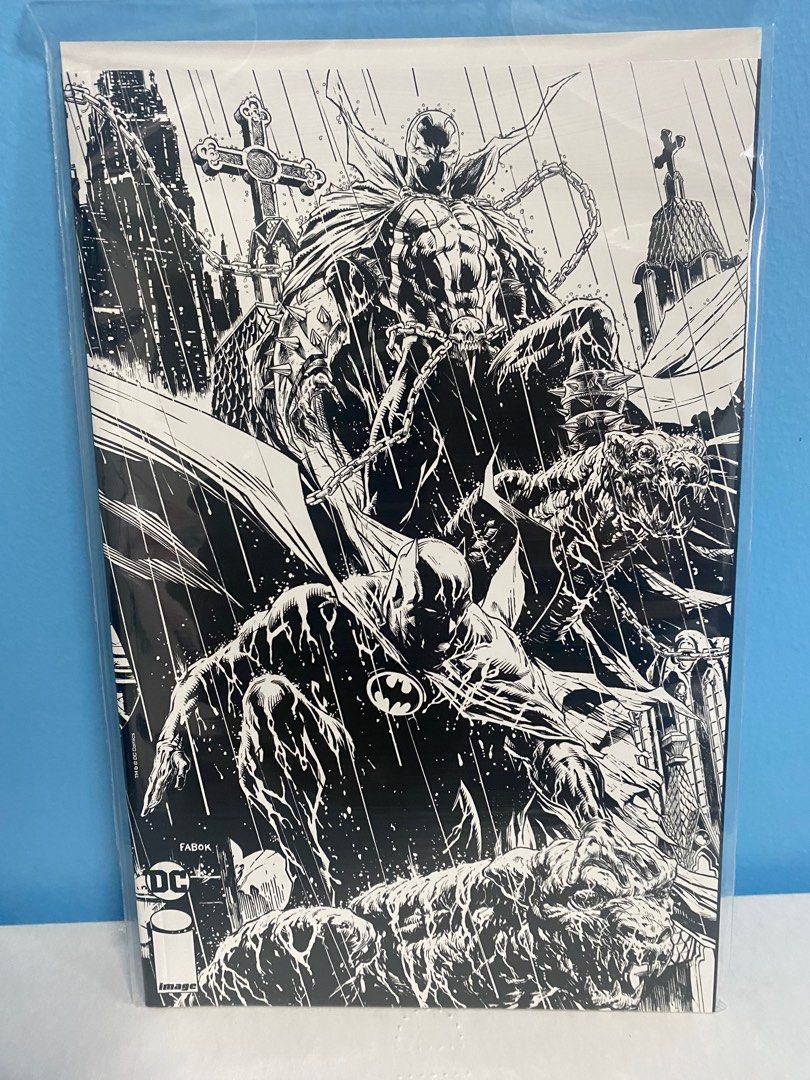 Batman Spawn #1 - 1:25 B&W Variant - Jason Fabok, Hobbies & Toys, Books ...