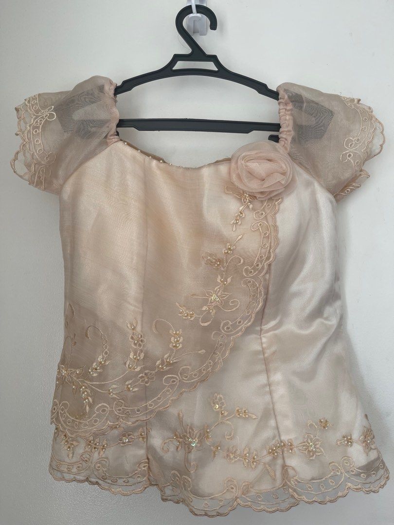 Beige Titan Filipiniana Dress on Carousell