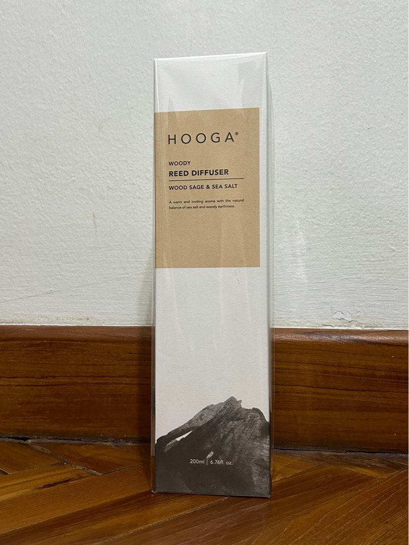 [Brand New] HOOGA Woody Reed Diffuser Wood Sage & Sea Salt, Furniture ...