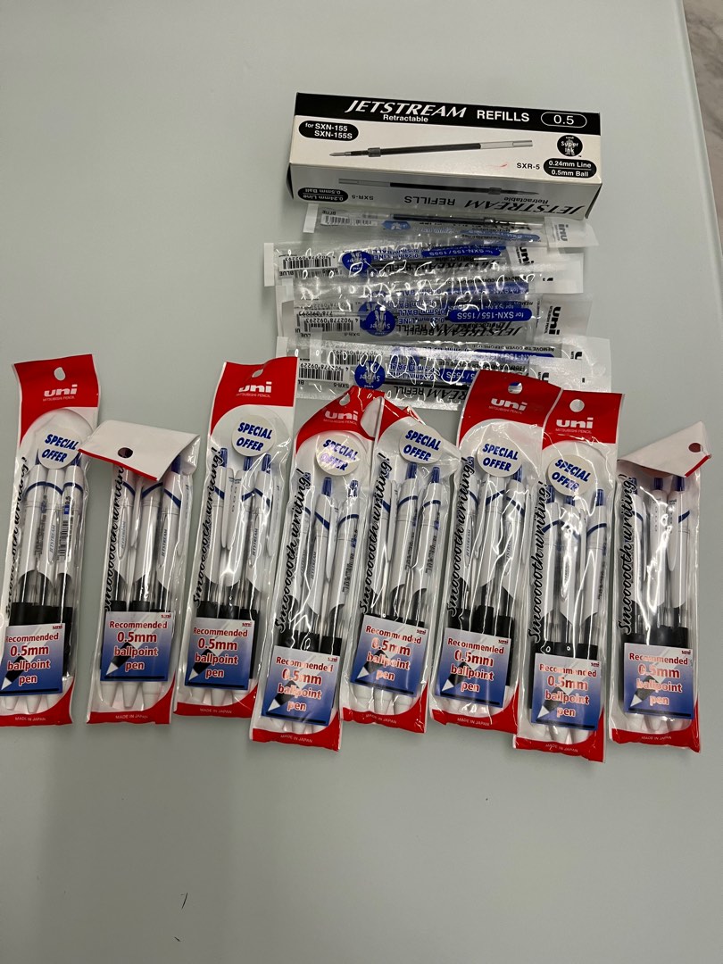 Brand New Jetstream blue pens and refills - good for PSLE papers ...