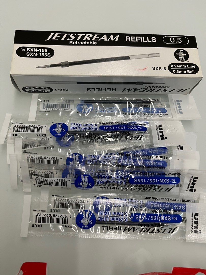 Brand New Jetstream blue pens and refills - good for PSLE papers ...