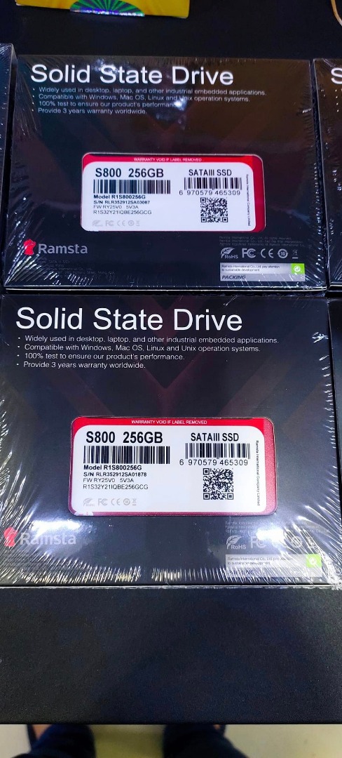 Brand new ramsta ssd with one year warranty Replacement (128gb,256gb ...