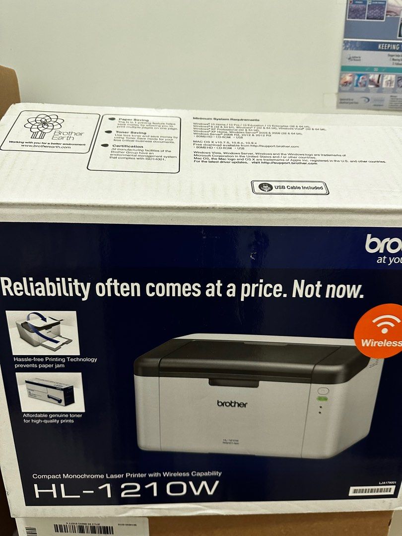 Brother HL-1210W Monochrome Laser Printer, Computers & Tech, Printers ...