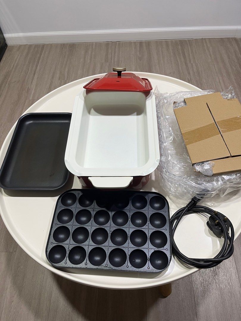 Bruno hotplate set (Red), TV & Home Appliances, Kitchen Appliances ...