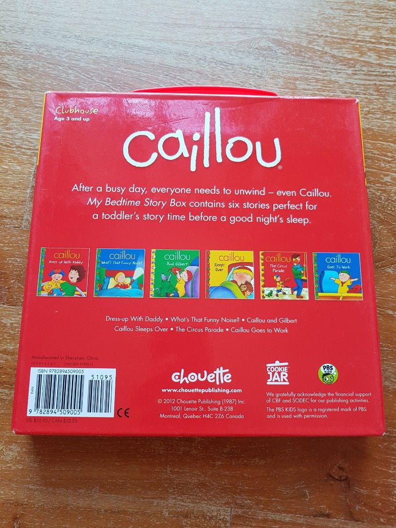 Caillou my bedtime story box - English story books - children English ...
