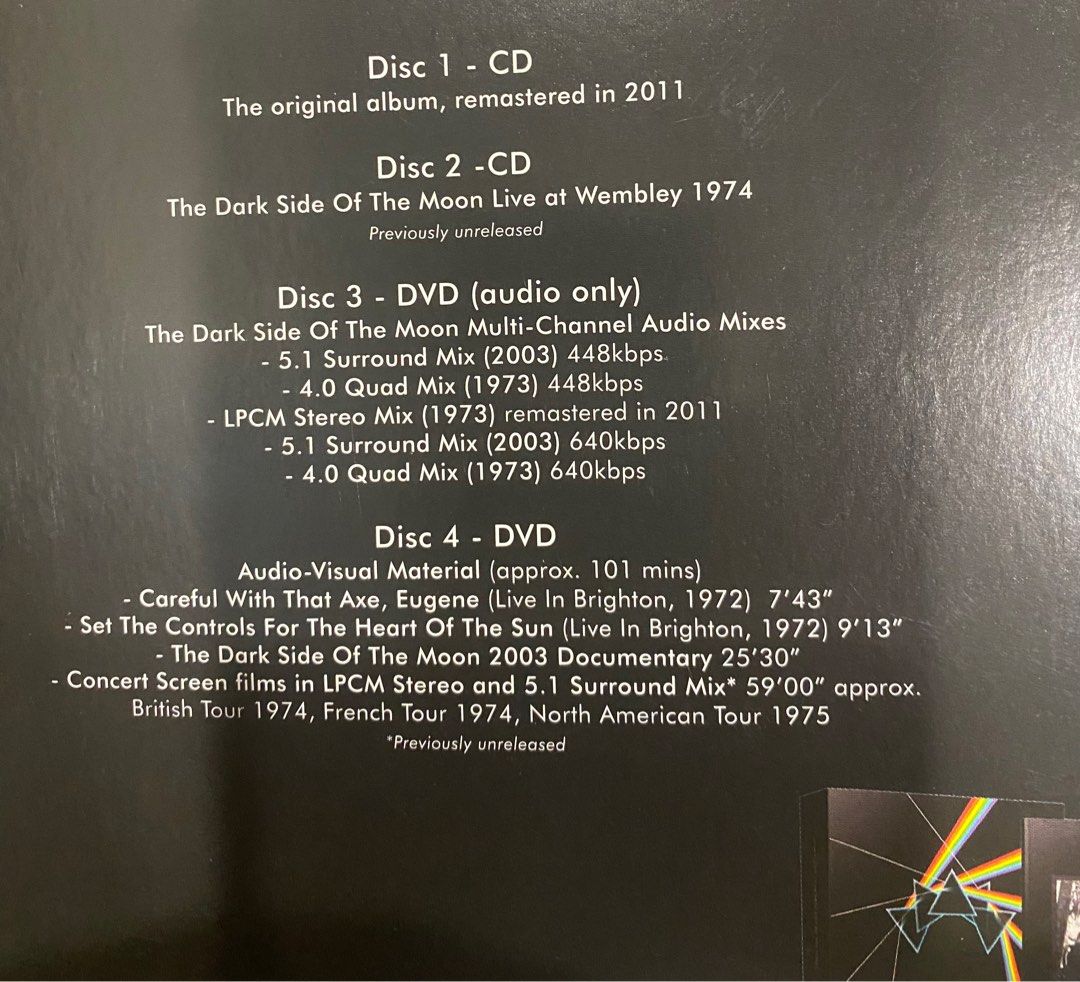 CD, DVD& Blu Ray: rock, progressive- Pink Floyd The Dark Side Of The ...