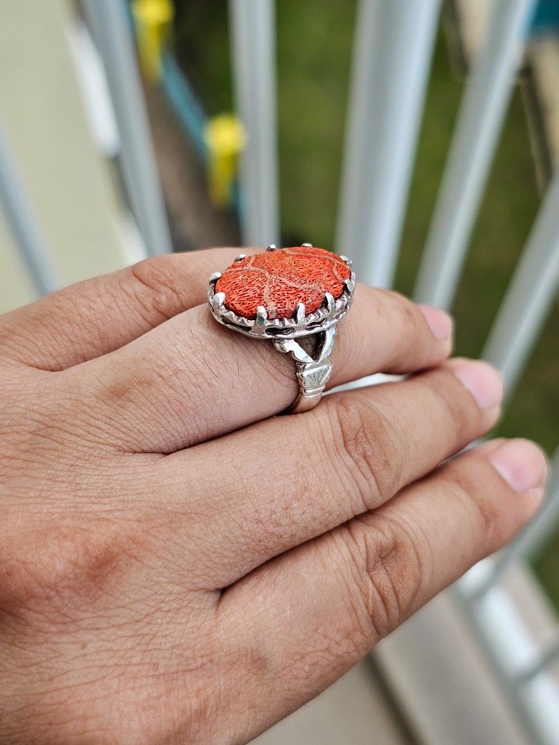 Cincin Batu Marjan Asli, Men's Fashion, Watches & Accessories, Jewelry ...