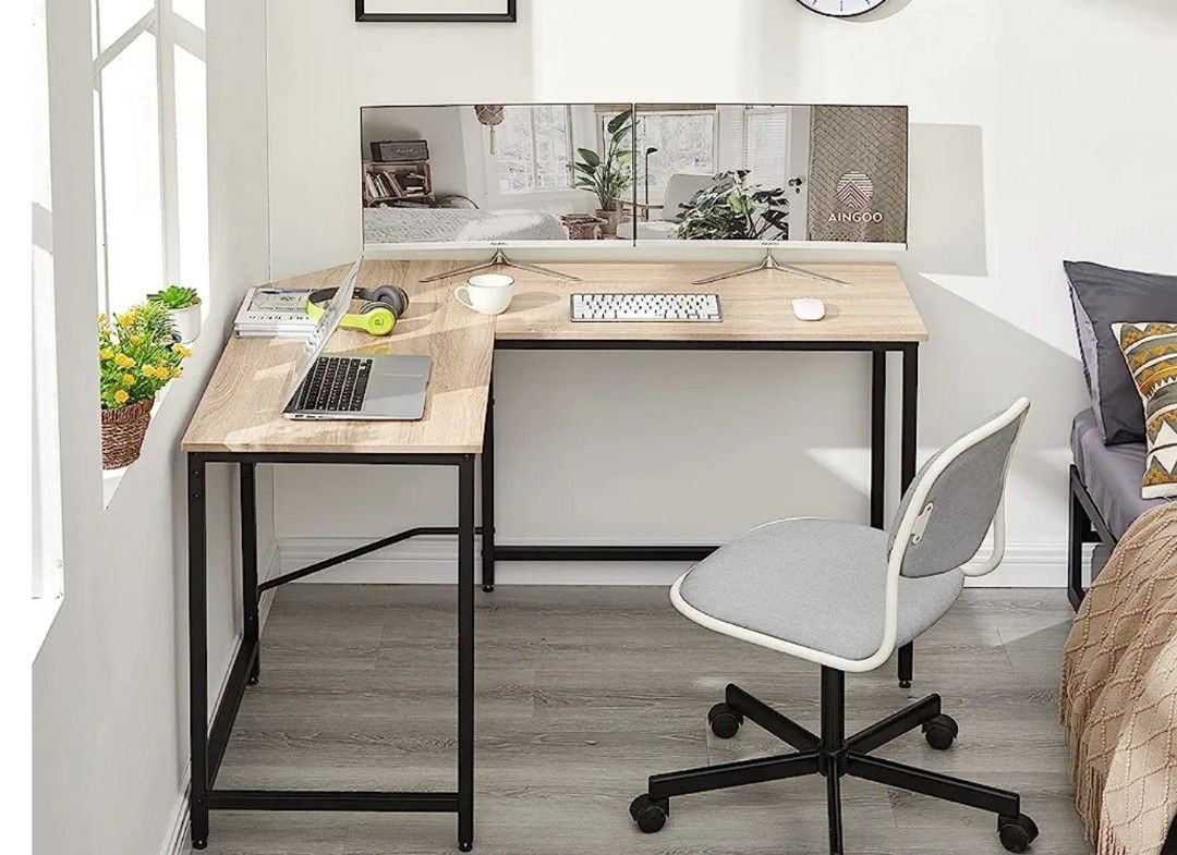 Computer Table L Shape, Furniture & Home Living, Furniture, Tables ...