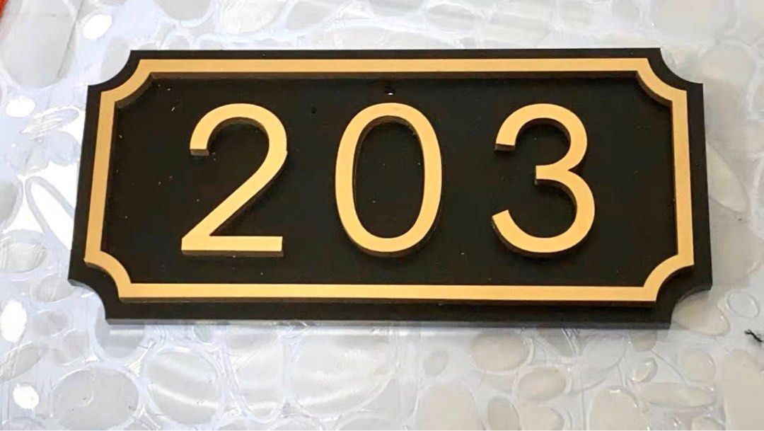 Customised Unit Sign Customised door sign/unit number signage ...
