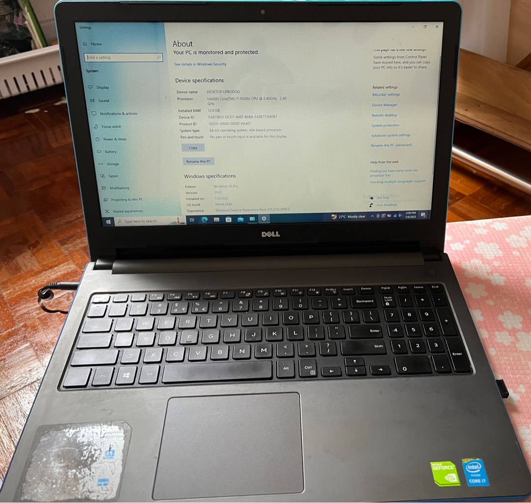 Dell Core i7 64bits Windows 10pro Installed Ram 12GB, Computers & Tech, Laptops & Notebooks on ...