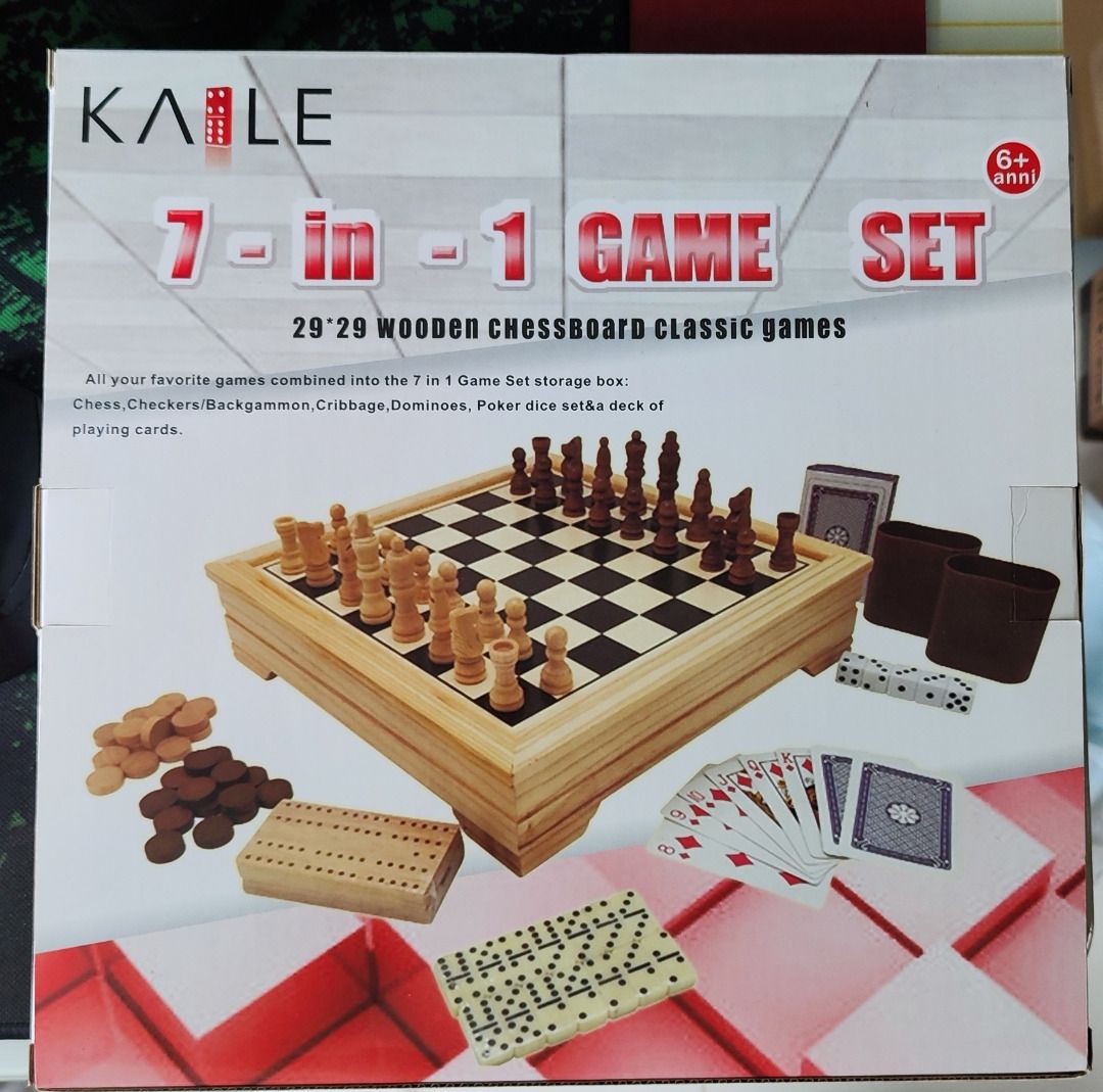 Deluxe 7 in 1 Board Game Set, Hobbies & Toys, Toys & Games on Carousell