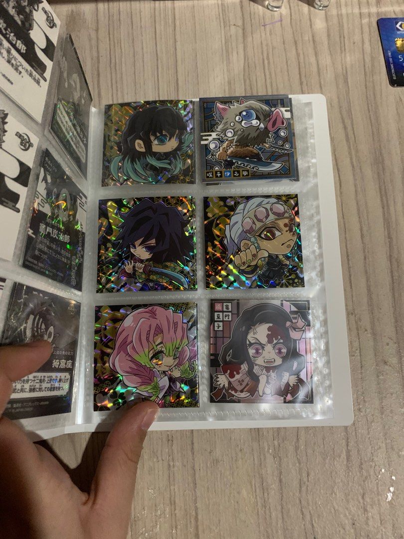 Demon Slayer sticker card (with collecting file), Hobbies & Toys ...