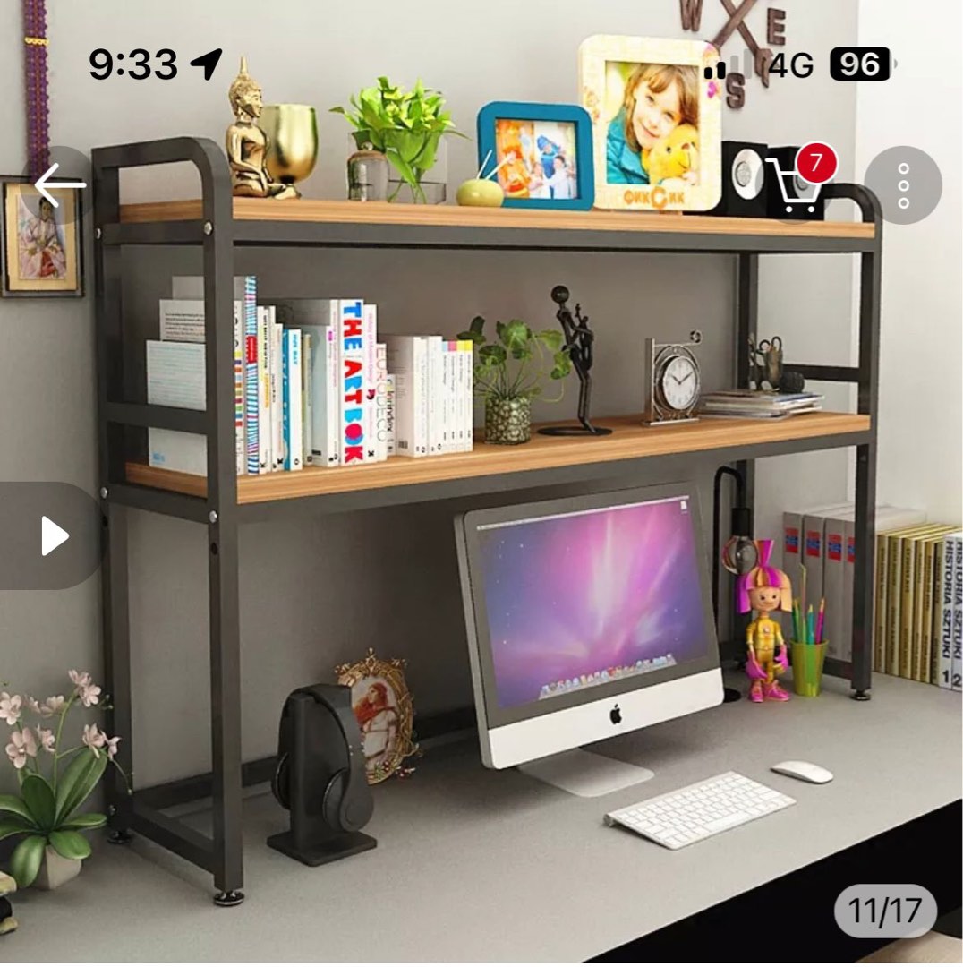 Desk shelf desktop bookshelf, Furniture & Home Living, Furniture ...