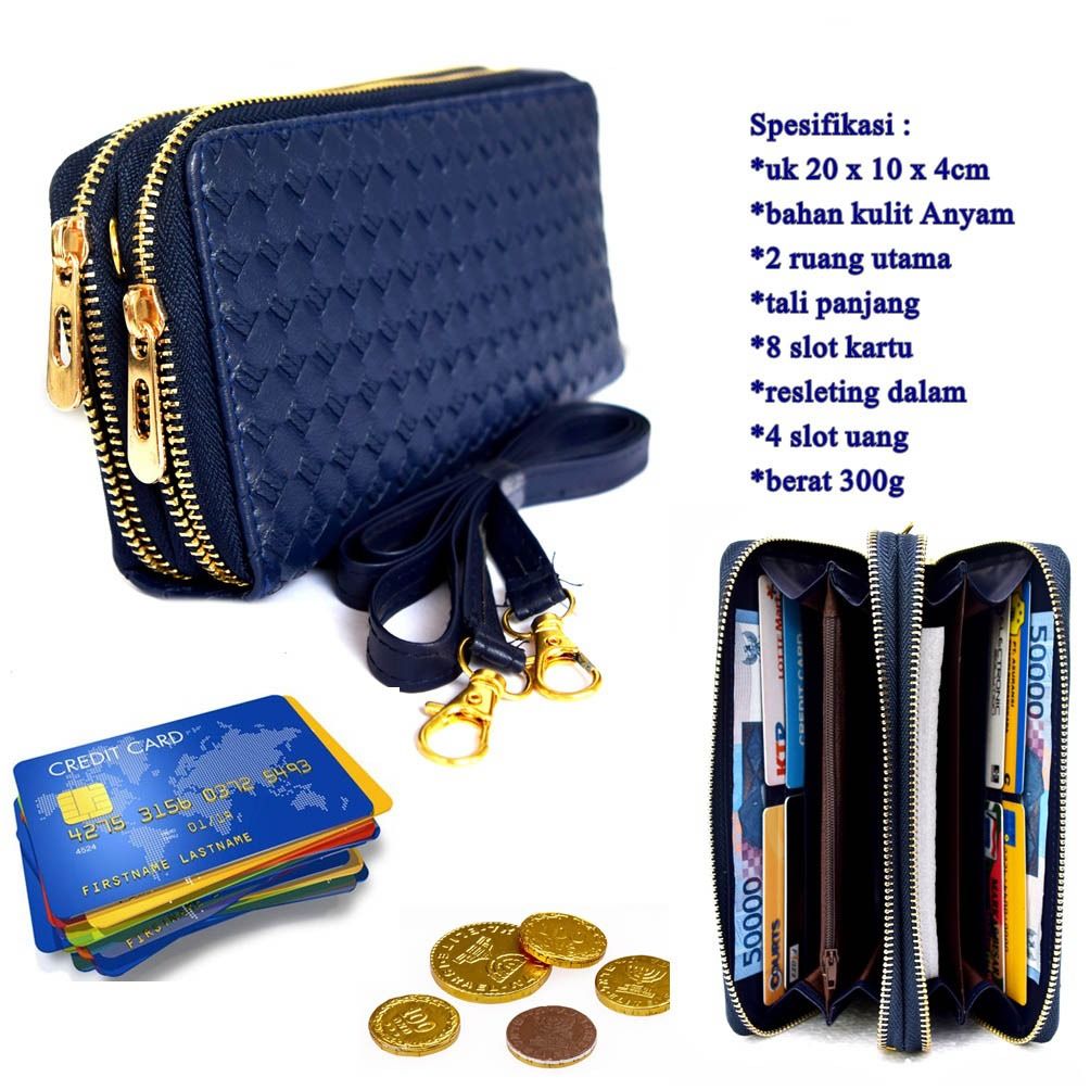 Dompet Dua Ruang Tour Anyam Selempang, Fesyen Wanita, Tas & Dompet di ...