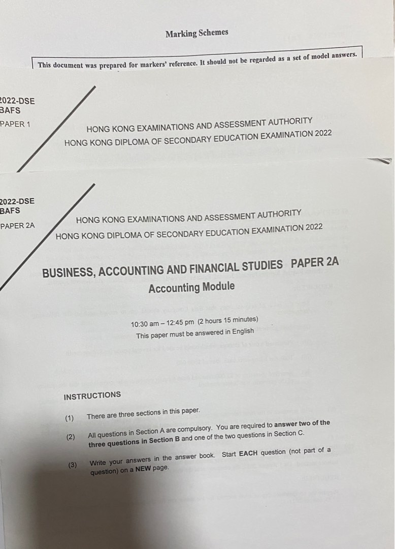 DSE bafs 2022 past paper, 興趣及遊戲, 書本 & 文具, 書本及雜誌 - 補充練習 - Carousell