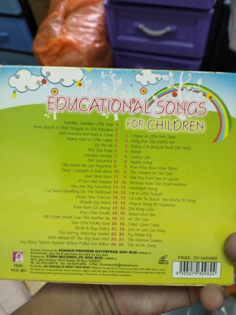 Educational Songs for children VCD, Hobbies & Toys, Music & Media, CDs ...