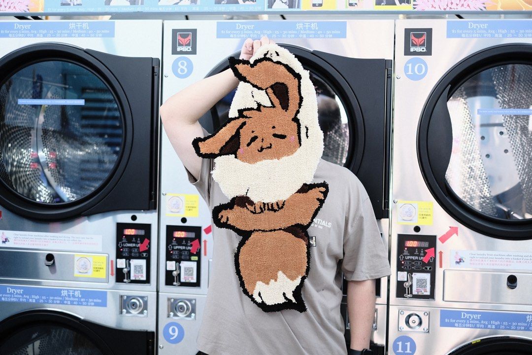 Eevee drying tufted rug or wall mount, Furniture & Home Living, Home ...