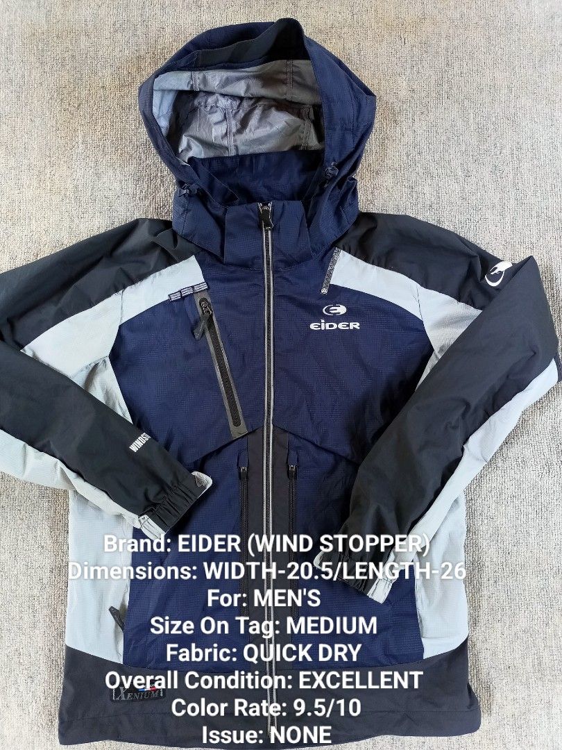 EIDER WIND STOPPER HOODED JACKET on Carousell